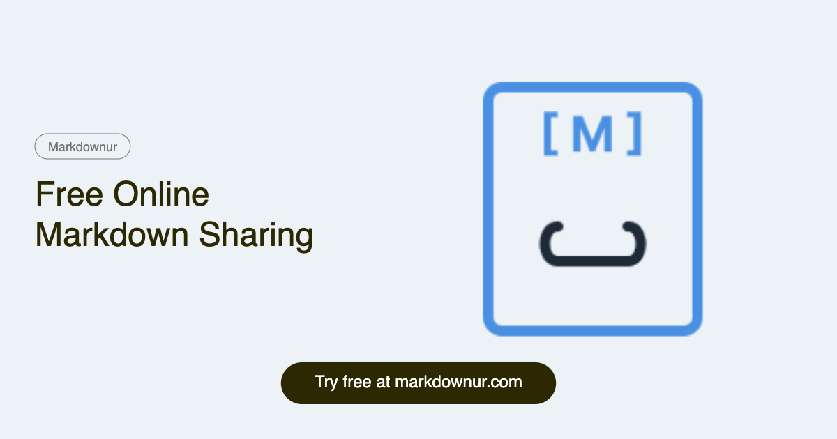 markdownur - Free Online Markdown Editor & Share Tool